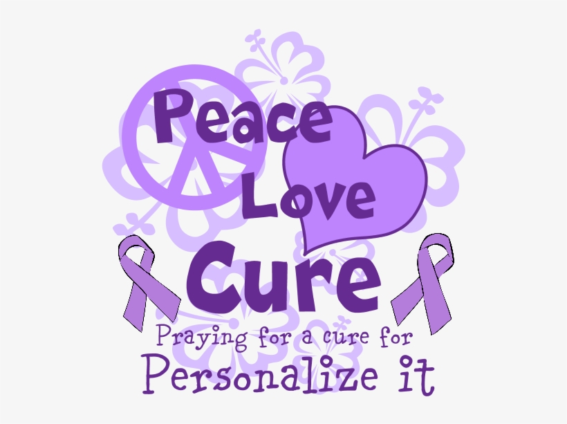 Purple Peace Love Cure Banner - Poster PNG Image | Transparent PNG Free ...