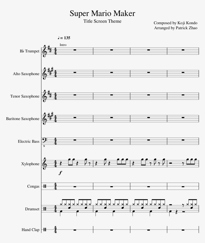 Super Mario Maker - Super Mario Maker Theme Piano PNG Image ...