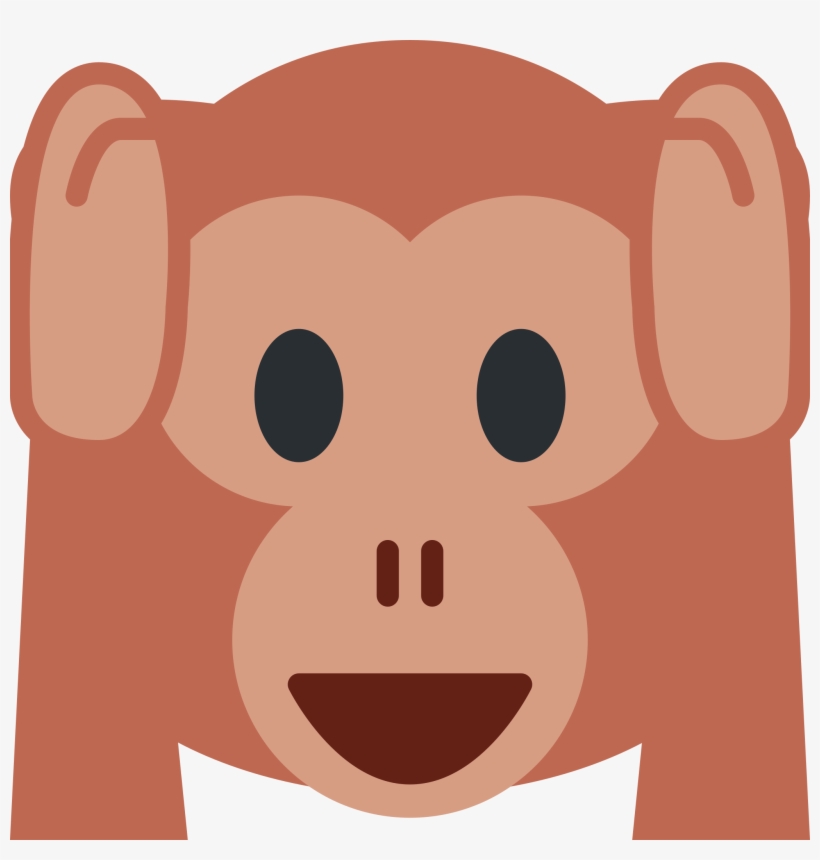 Monkey Covering Ears - Monkey Twemoji PNG Image | Transparent PNG Free ...