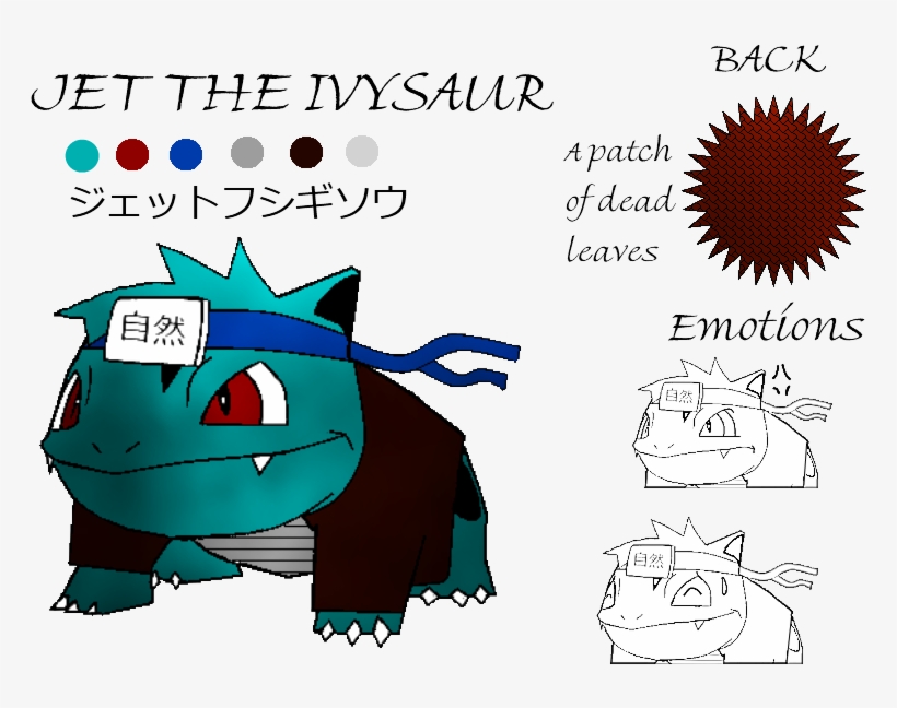 Jet The Ivysaur Reference Sheet - Cartoon PNG Image | Transparent PNG ...