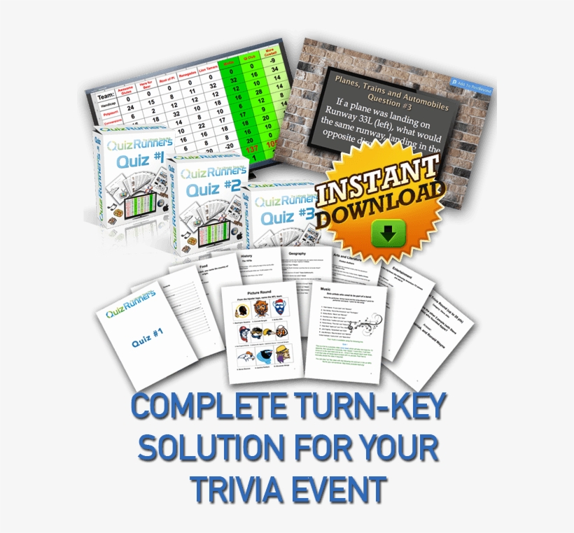 Complete Trivia Night Kit 3-pack 1 - Flyer PNG Image | Transparent PNG ...