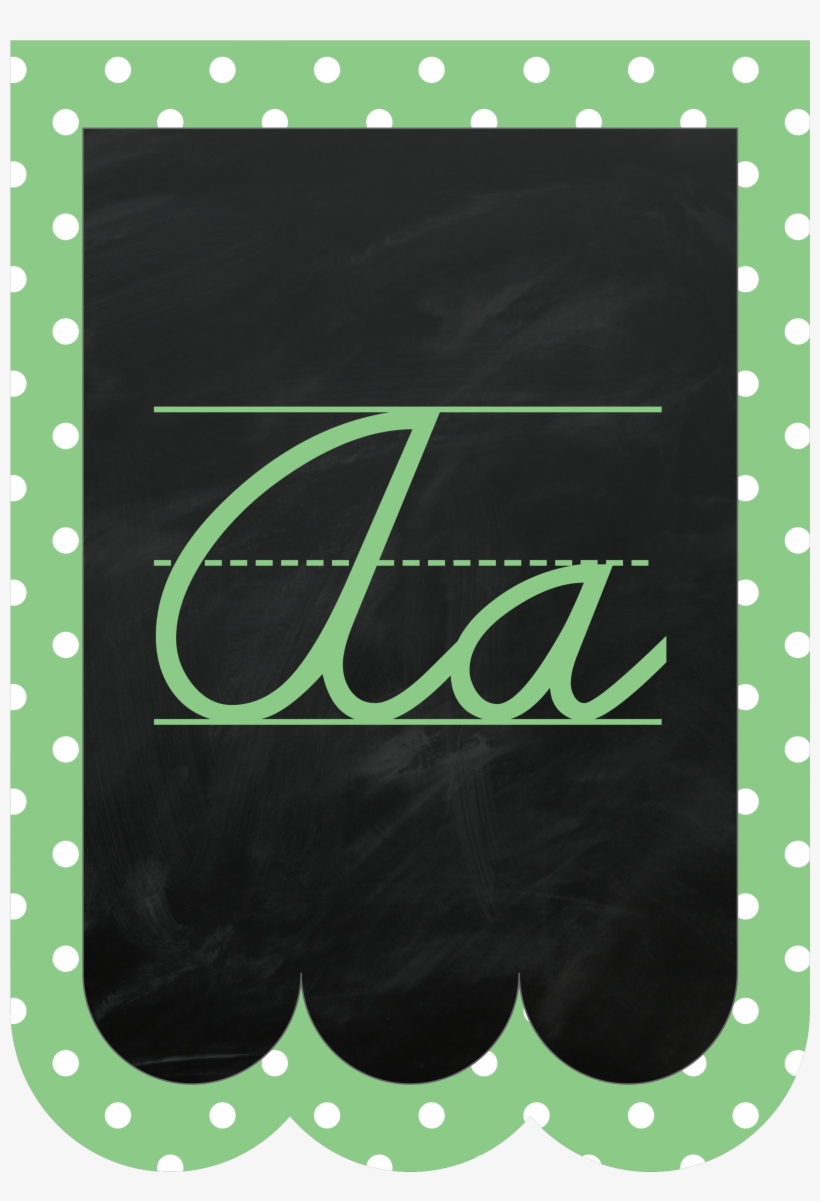 Chalk Scalloped Pennant Letters Pastel Cursive - Cursive PNG Image ...