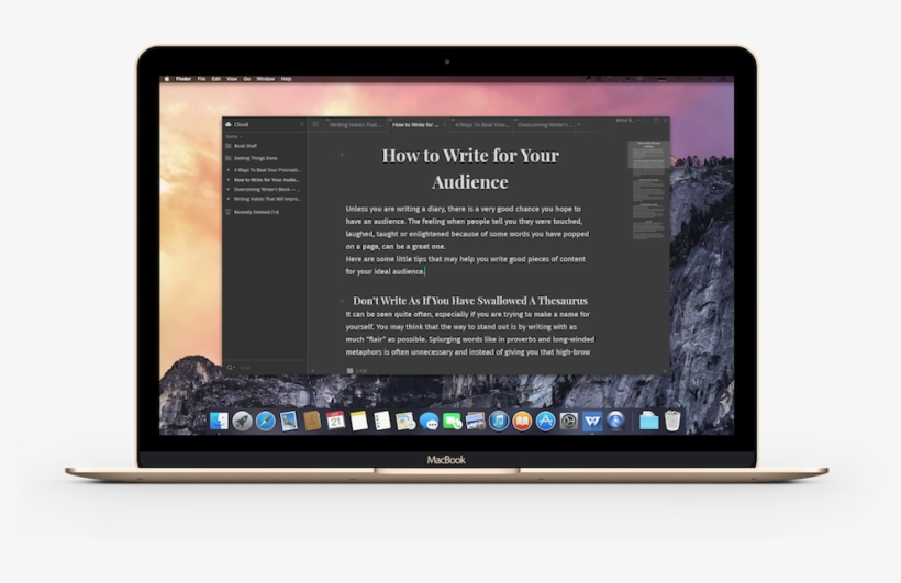 Write , A Good Looking Writing Tool , Now Has A Mac - Led-backlit Lcd ...