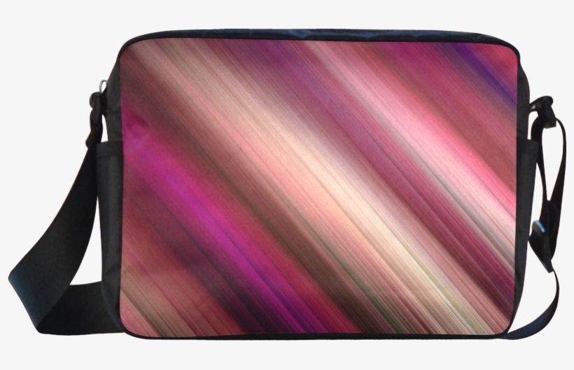 Pink Red Burgundy Gradient Diagonal Stripes Classic - Messenger Bag PNG ...