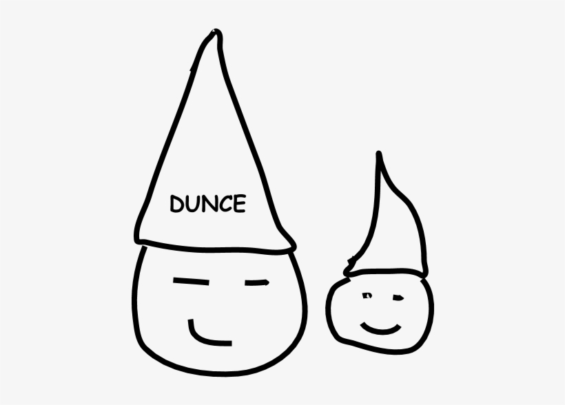 The Daftdaddy Dunce Hat Untitled Drawing - Line Art PNG Image ...