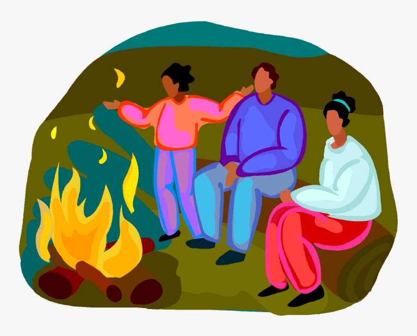 Svg Royalty Free Stock Around The Campfire Clipart - Around The ...