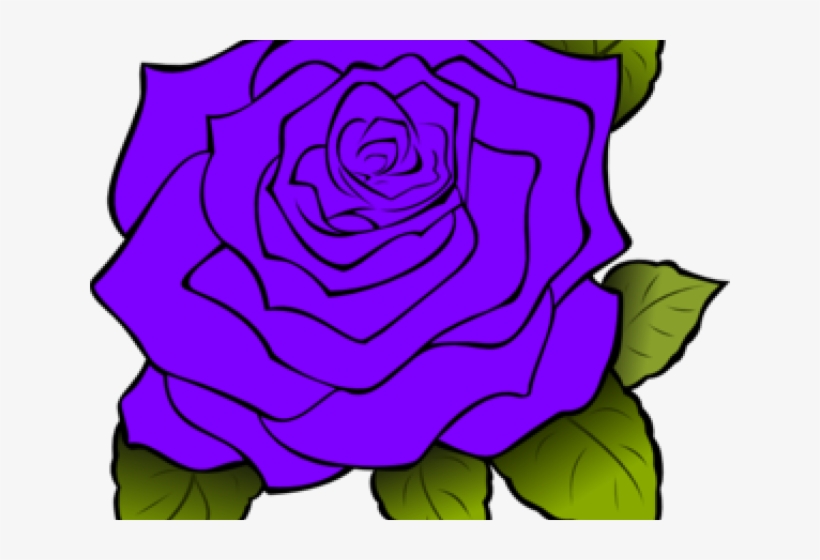 Purple Rose Clipart - Uncoloured Pictures Of Flowers PNG Image ...