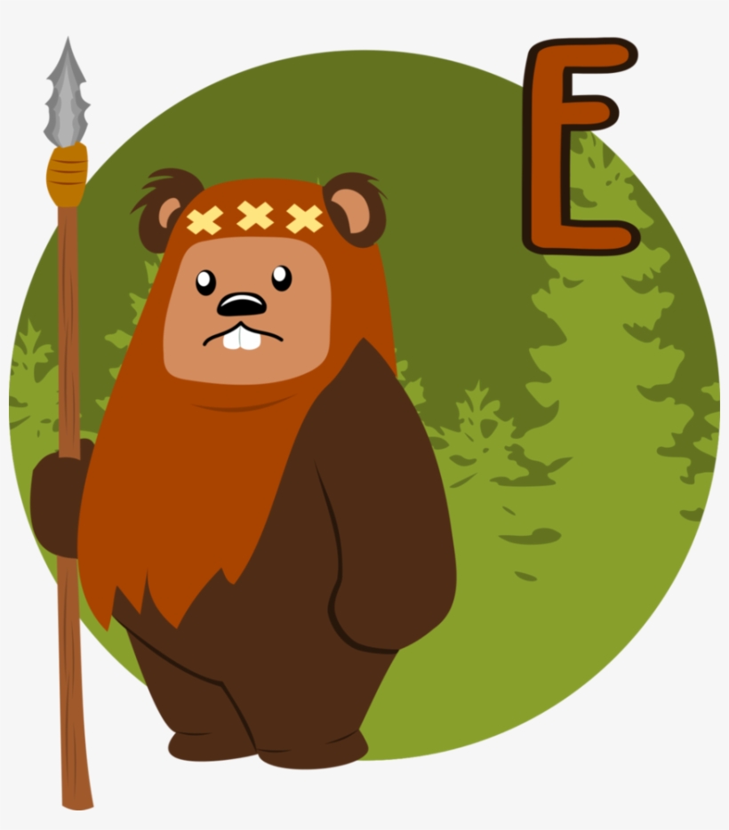 E Is For Ewok By Mawscm - Ewok Vector PNG Image | Transparent PNG Free ...