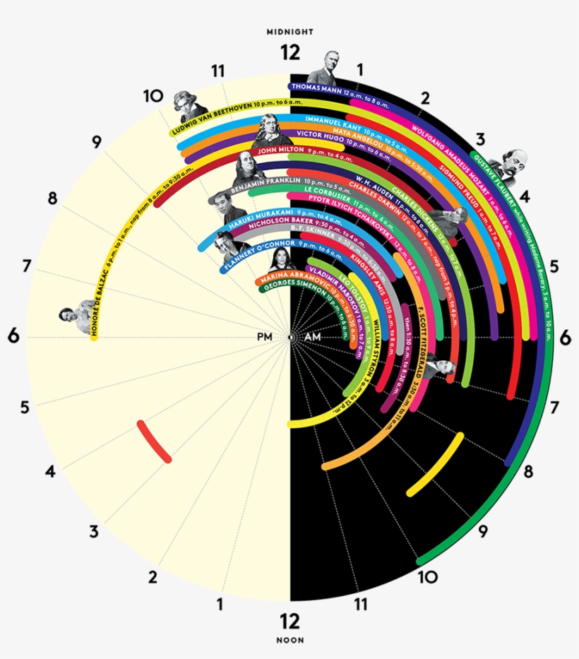 This Graphic Uses Data From A Book Entitled Daily Rituals - Best ...
