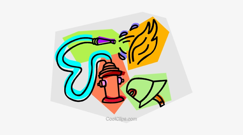Fire Hydrant With Hose Attached Royalty Free Vector - Hose PNG Image ...