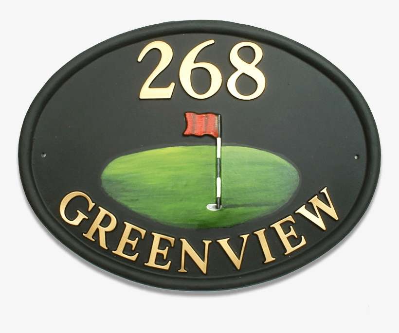 Golf Flag House Sign - Circle PNG Image | Transparent PNG Free Download ...