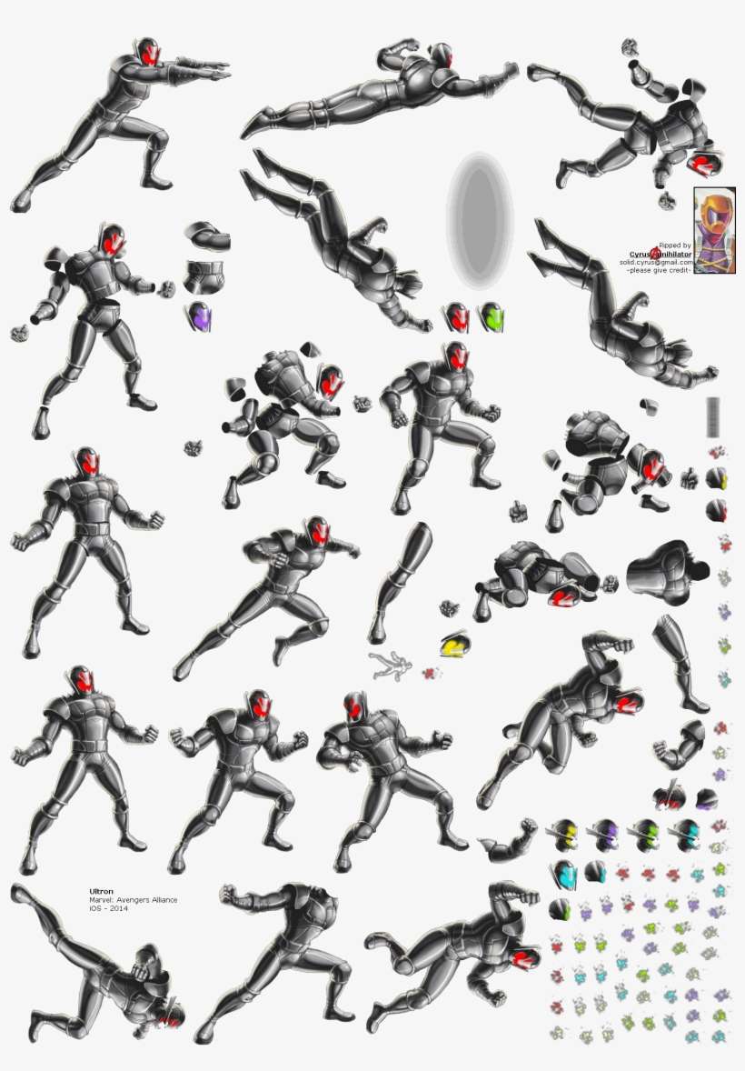 Click For Full Sized Image Ultron - Cartoon PNG Image | Transparent PNG ...