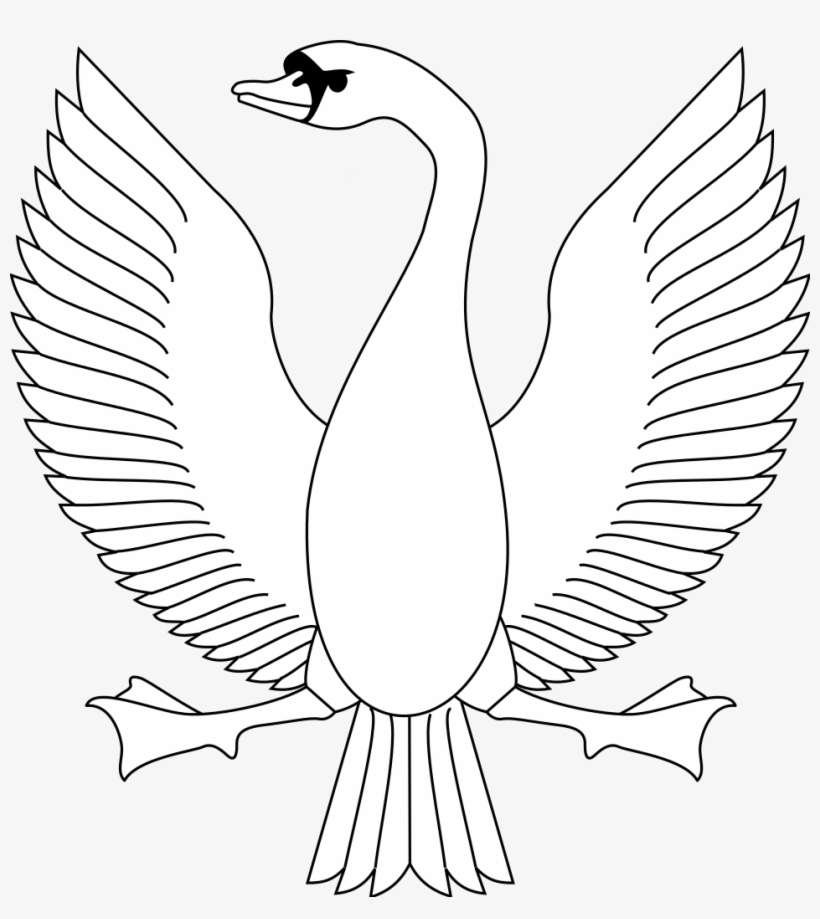 Heraldic Displayed Swan - Swan Heraldry PNG Image | Transparent PNG ...