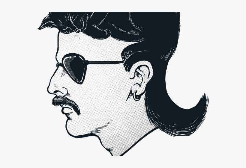 Download Hairstyles Clipart Mullet Hair - Mullet Drawing | Transparent ...