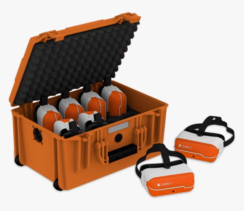 Classroom Set 8 Vr Headsets Case - Virtual Reality Classroom Set PNG ...