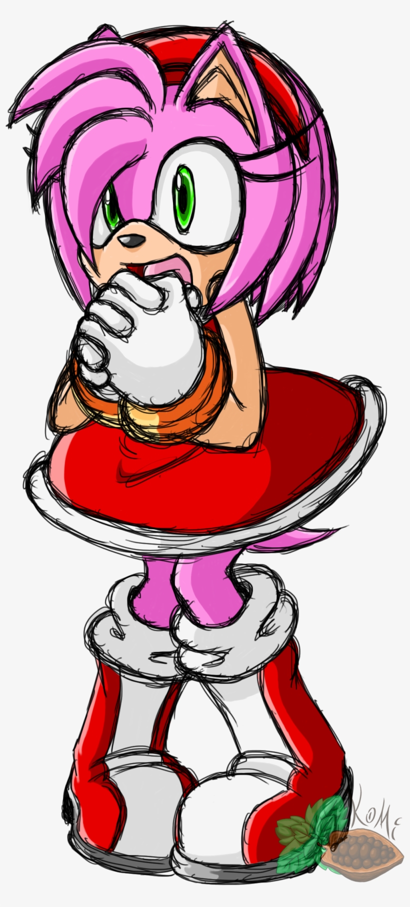 Download Amy Rose Sketch - Cartoon | Transparent PNG Download | SeekPNG