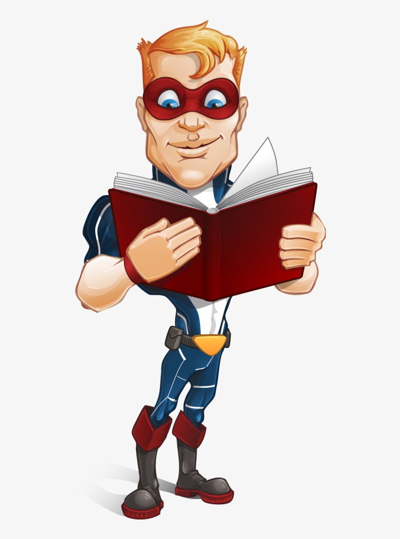 Reading - Superhero Reading Png PNG Image | Transparent PNG Free ...