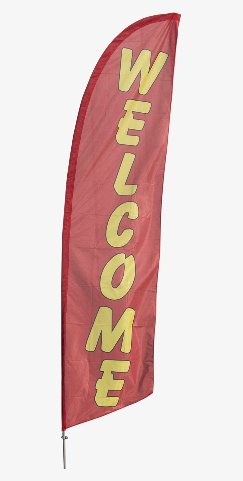 Welcome Customers With Our Yellow On Red "welcome" - Banner PNG Image ...