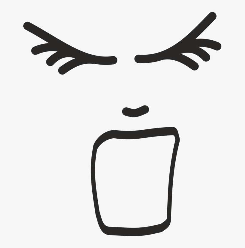 Screaming Line Art Drawing Face Crying - Screaming Face Clipart PNG ...