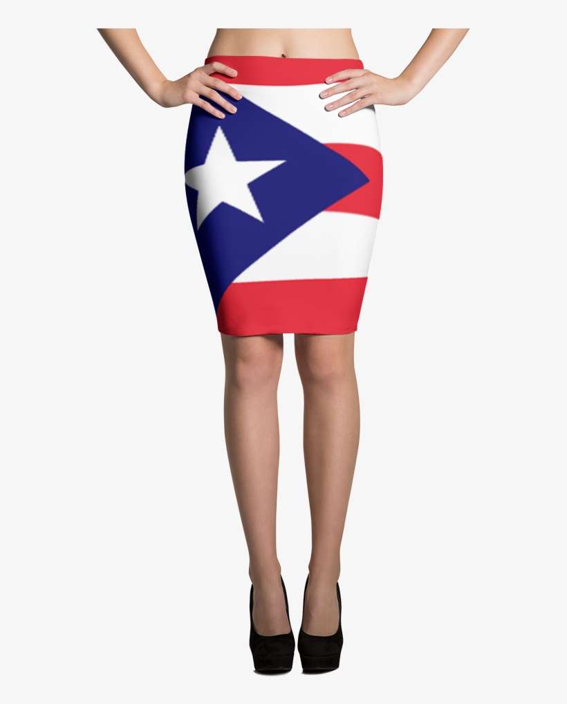 Puerto Rico Flag Pencil Skirt - Geometric Skirts PNG Image ...
