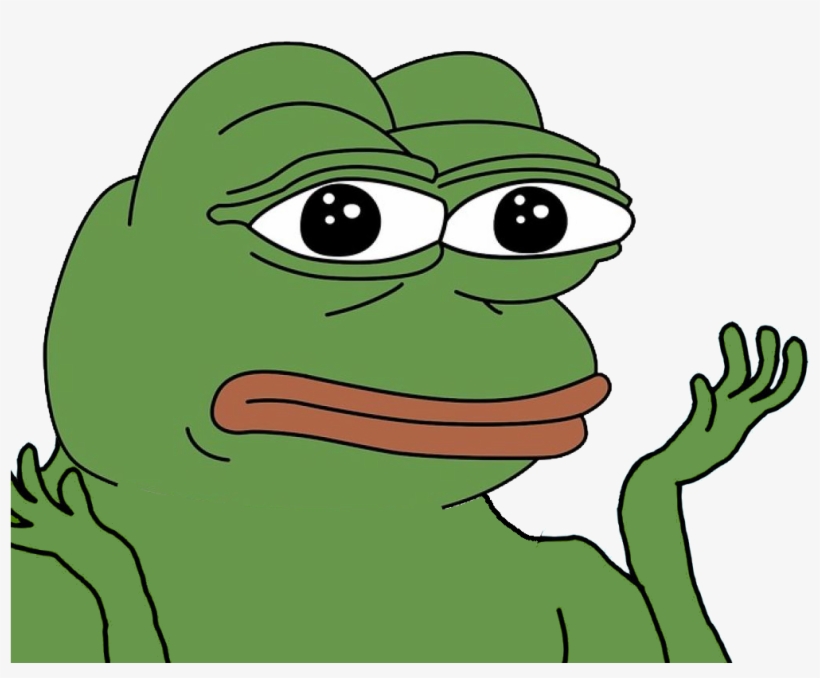Download Shrug - Green Meme Frog | Transparent PNG Download | SeekPNG