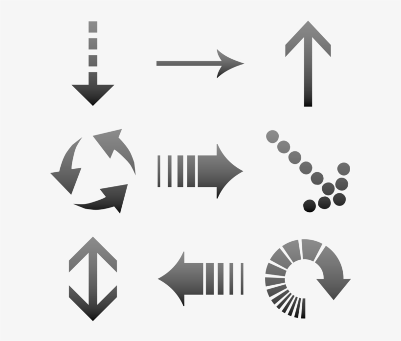 Classic Arrows Icon In Style Simple Black Gradient - Circle Arrow PNG ...