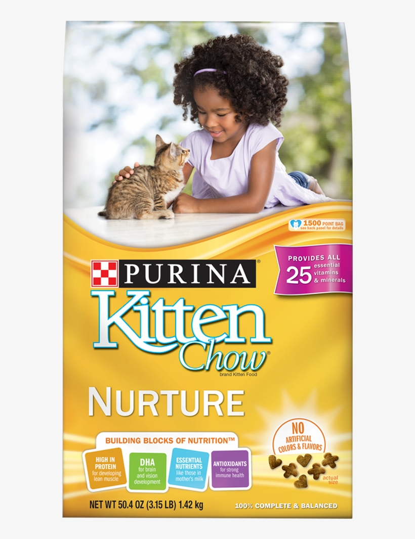Kitten Chow Nurture Front - Purina Kitten Chow PNG Image | Transparent ...