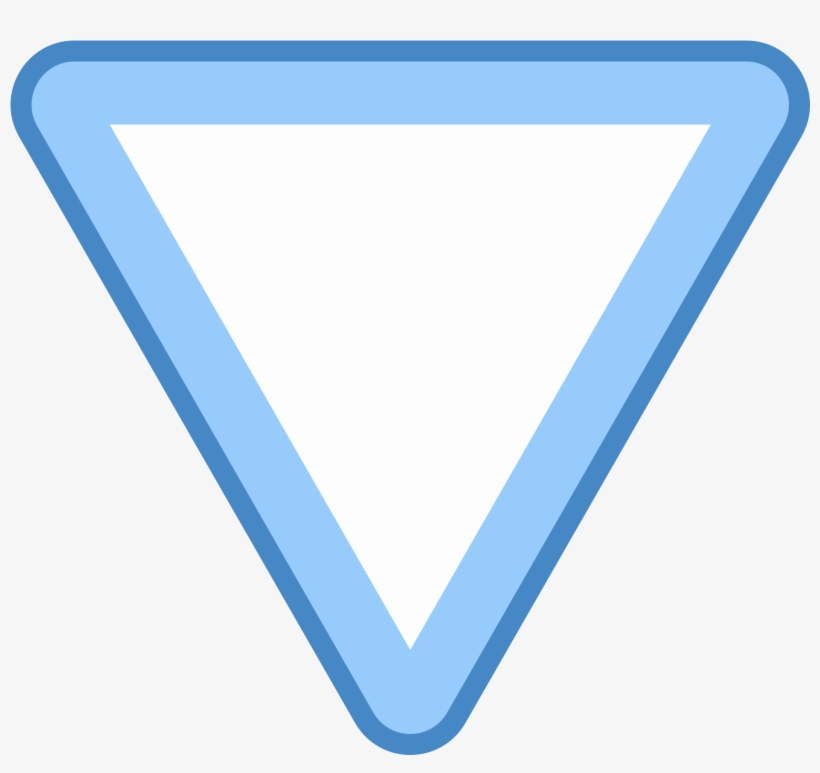 The Icon Is An Upside Down Equilateral Triangle - Sign PNG Image ...