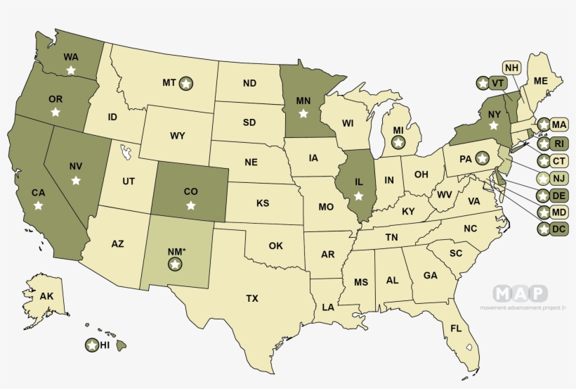 United States Map - Conversion Therapy Ban Map PNG Image | Transparent ...