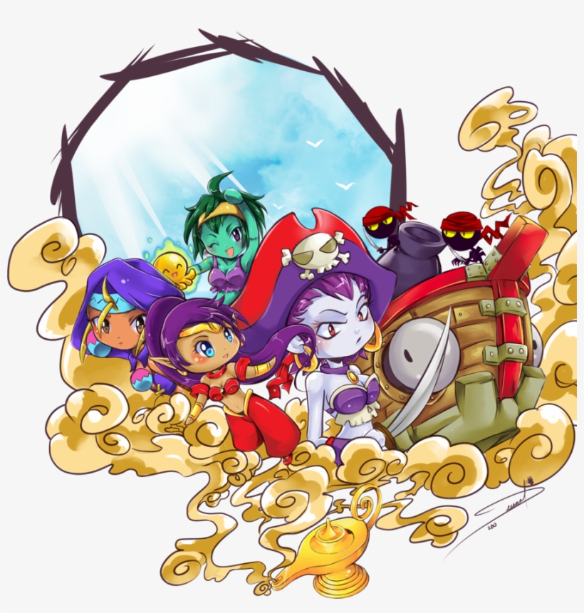 Shantae, Sky, Rottytops, Risky Boots - Cartoon PNG Image | Transparent ...