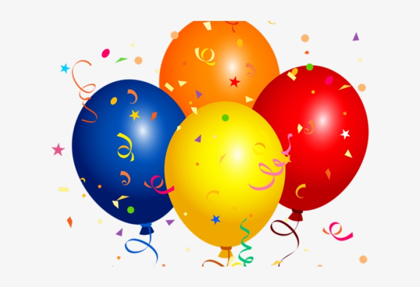 Download Confetti Clipart Birthday - Balloon Clipart Png | Transparent ...