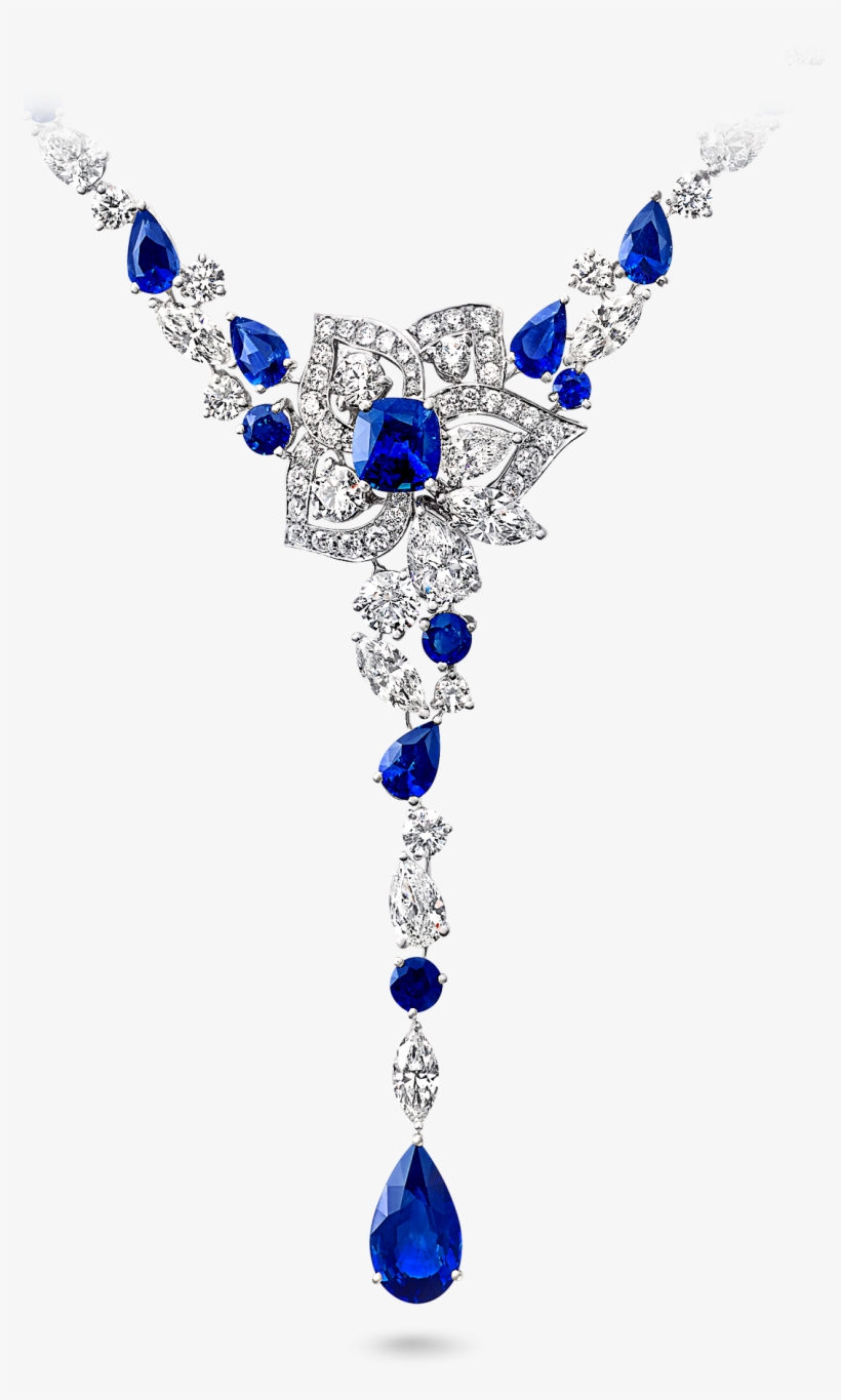 A Graff Peony Motif Sapphire And Diamond Necklace - Graff Peony ...