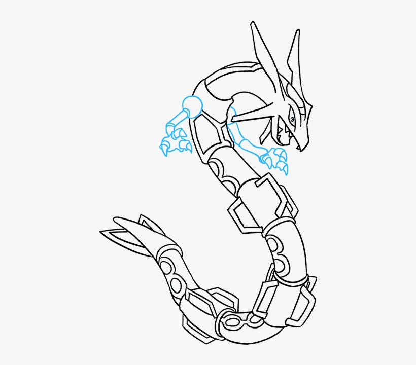 Download How To Draw Rayquaza - Rayquaza Drawing | Transparent PNG ...