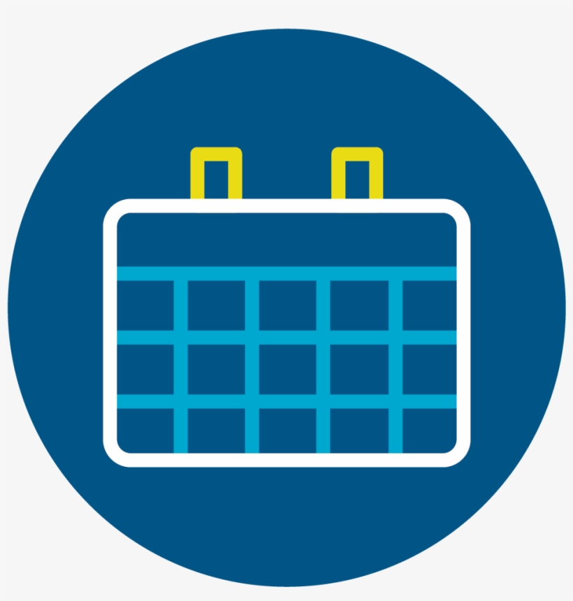 Download Calendar Icon - Calendar Icon Circle Png Blue | Transparent ...