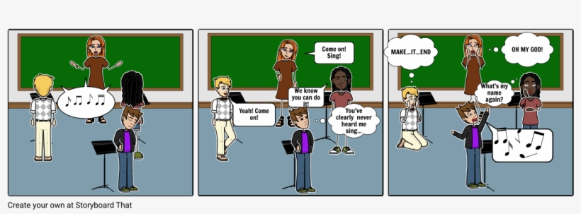 The Teen Who Can't Sing - Cartoon PNG Image | Transparent PNG Free ...