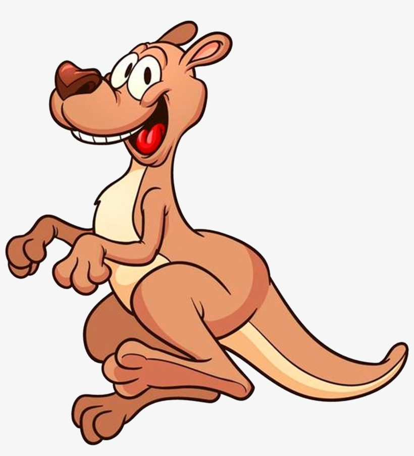 Clip Art Laughing Happy Kangaroos - Kangaroo Jumping Clipart PNG Image ...