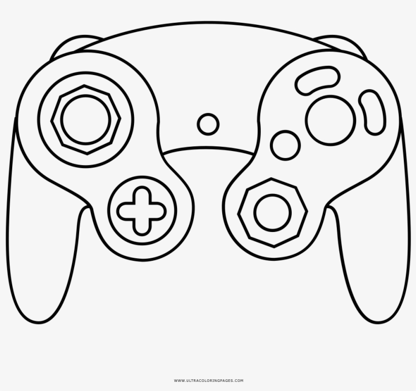Download Gamecube Coloring Page - Line Art | Transparent PNG Download ...