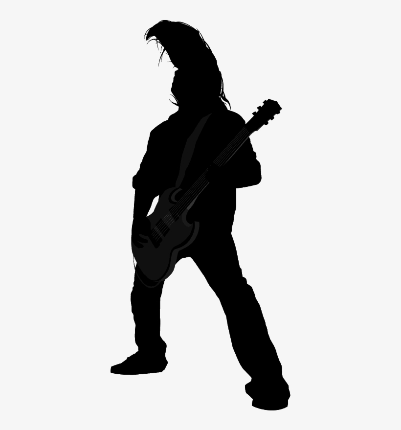 Rocker Silhouette - Guitar Silhouette Rocker Png PNG Image ...