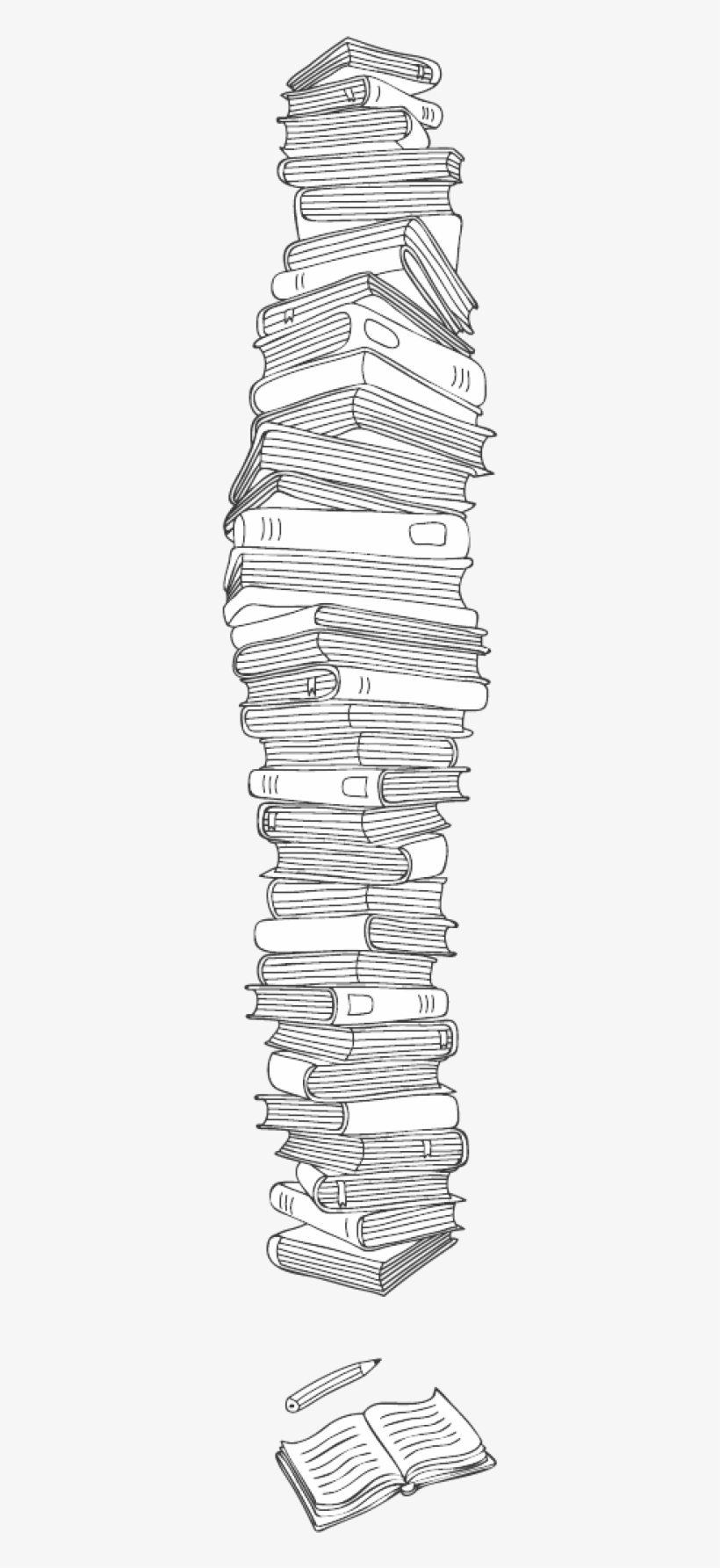 Tall Stack Of Books Clipart