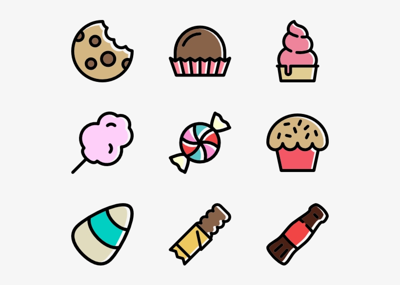 Linear Sweet And Candy Elements - Candy Icons PNG Image | Transparent ...