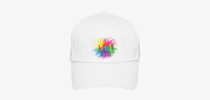 Watercolor Happy Holi Background White Cap Watercolor - Baseball Cap ...