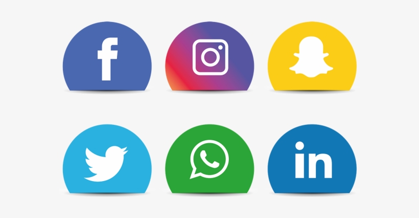 Social Media Icons Set - Social Media Logos Transparent PNG Image ...
