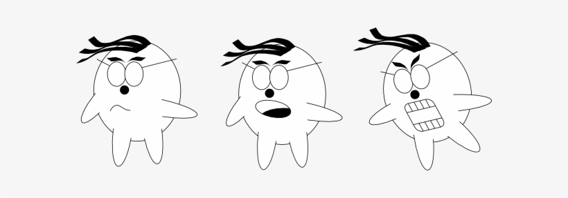 Original Png Clip Art File Three Cartoon Emotions Svg PNG Image ...