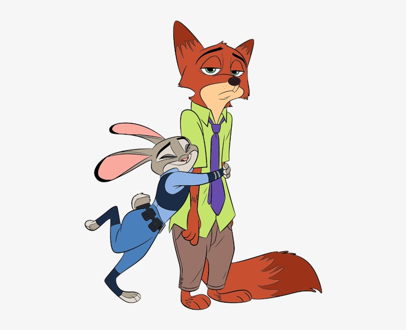 Download Nick Hugging - Judy Hopps Hugging Nick Wilde | Transparent PNG ...