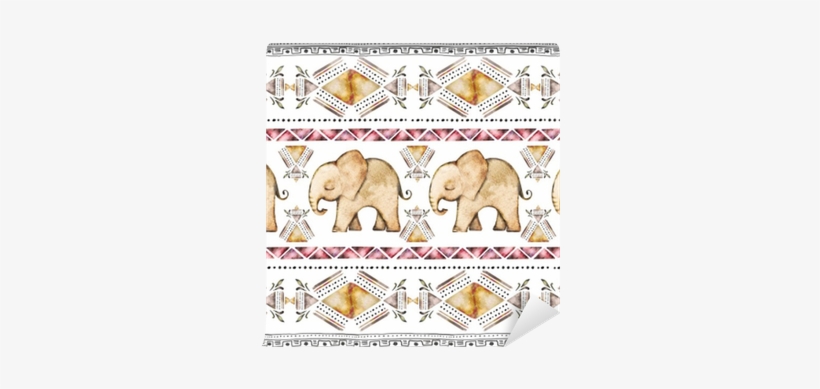 Seamless Pattern, Rim, Border With Watercolor Illustration ...