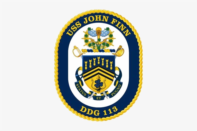 Uss John Finn Ddg-113 Crest - Uss Ralph Johnson Crest PNG Image ...