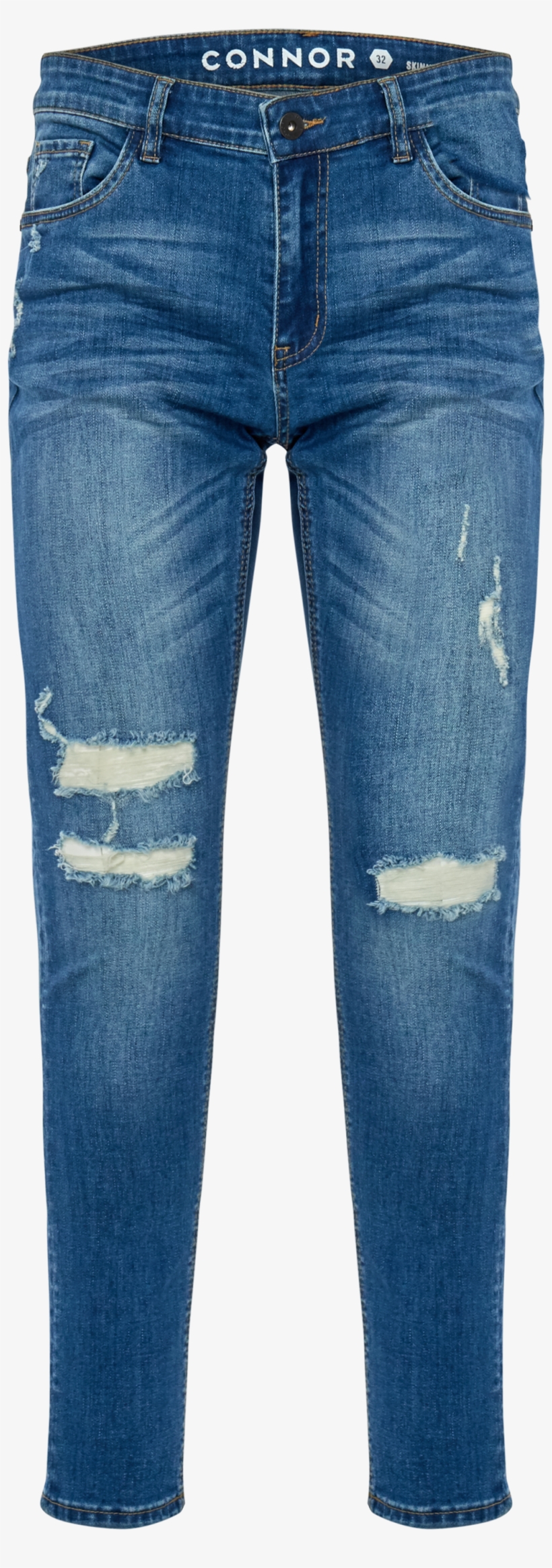 Download Blue Zach Skinny Ripped Jean - Jeans | Transparent PNG ...