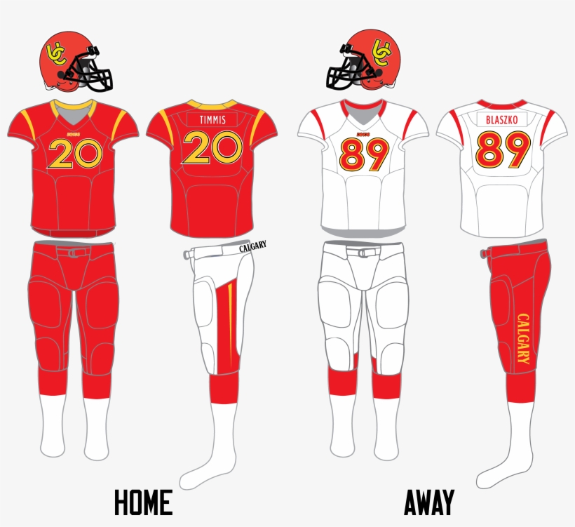 Calgary Dinos Football Uniform Since 2013 - University Of Calgary ...