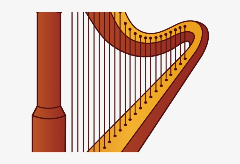 Harp Clipart Toy - Musical Instrument Harp In Cartoon PNG Image ...