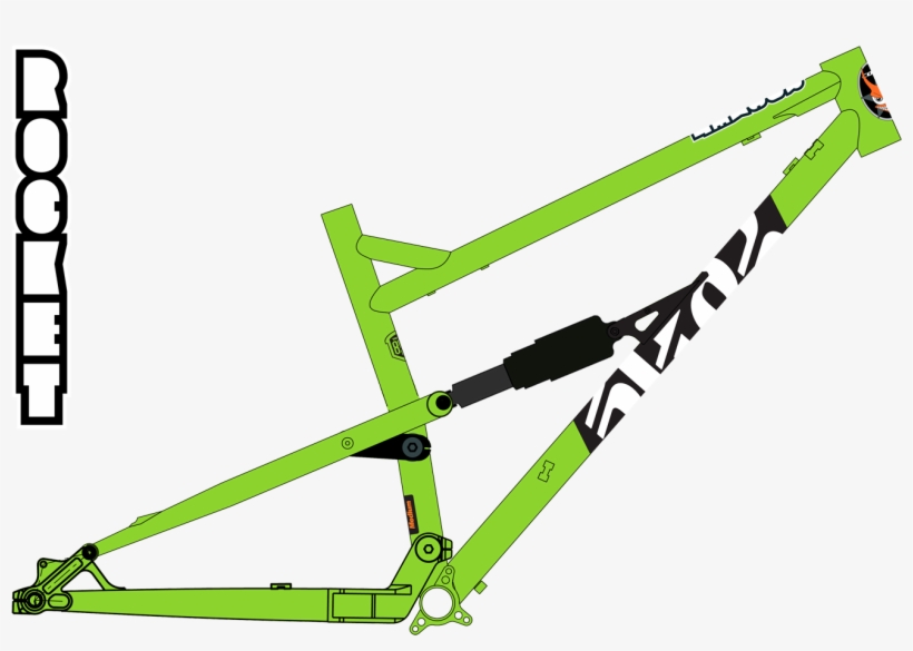 Rocket Diagram Green - Bicycle Frame PNG Image | Transparent PNG Free ...